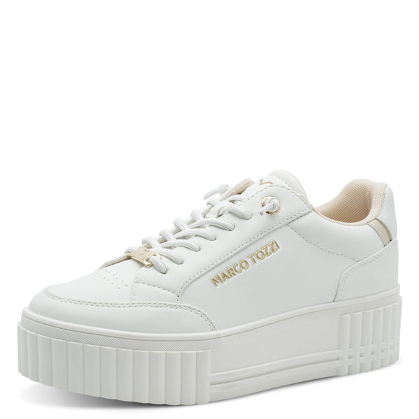 Marco Tozzi 2-23729-46 100 White Chunky Trainers – The Shoe Parlour