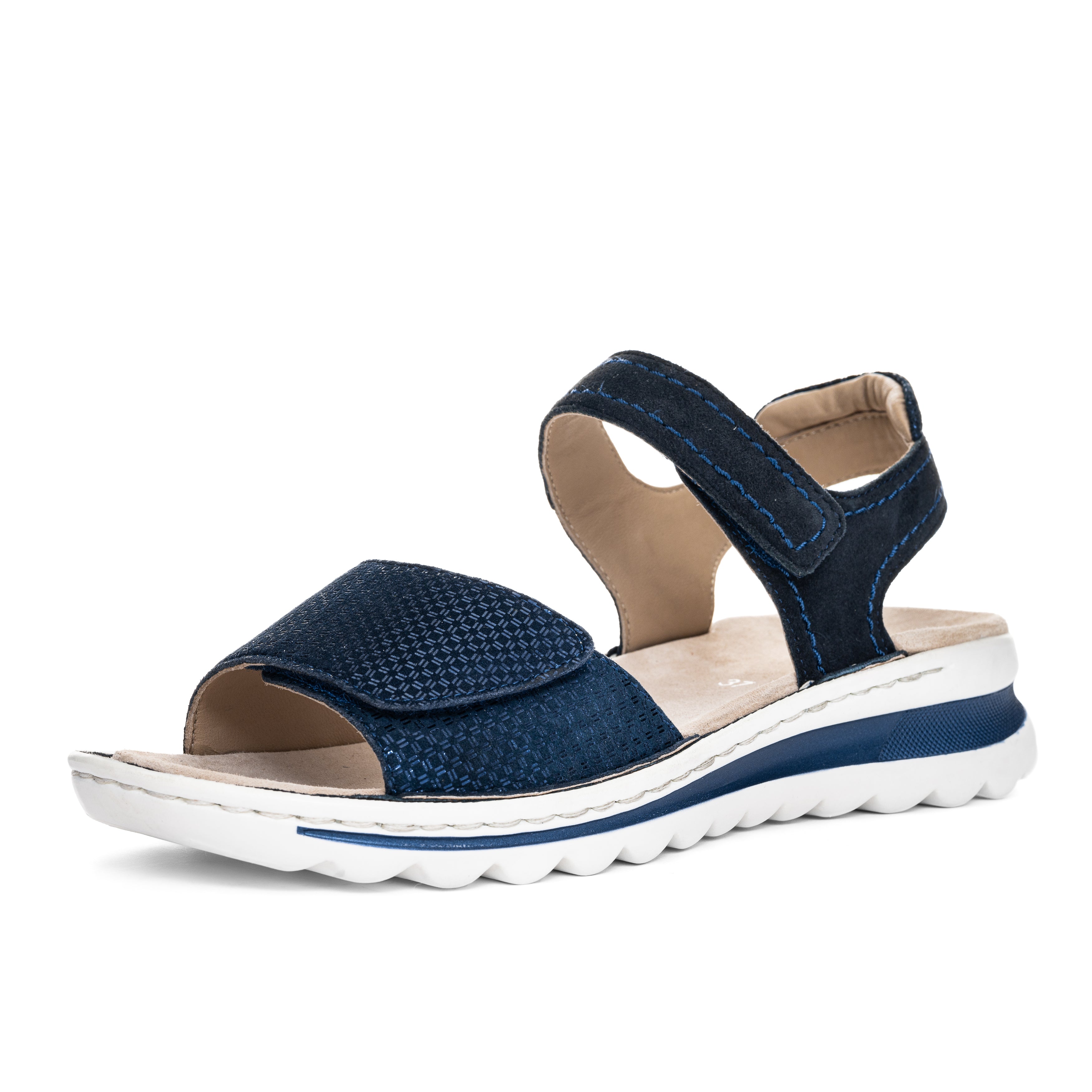 Ara 12-47207 03 Tampa-S 2.0 Navy G Fit Velcro Sandals with Slingback S ...